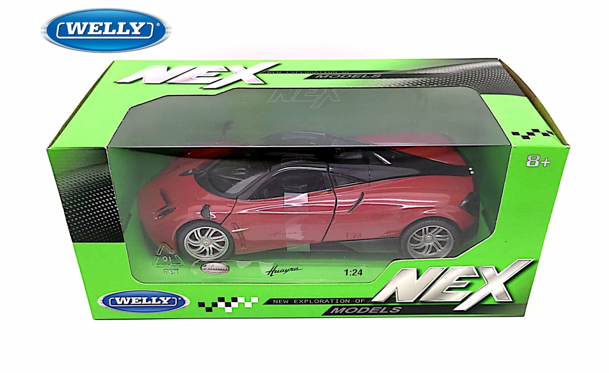 Легковой автомобиль Welly Pagani Huayara (24088) 1:24, 19 см, красный