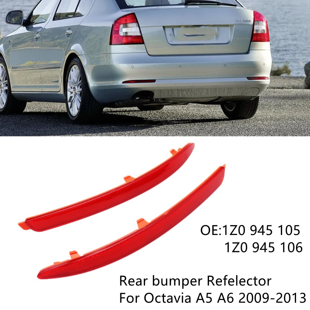 Задний бампер для Skoda Octavia A5 A6 Seddan 2009 2010 2011 2012 2013 2014 Автомобильный Стайлинг задний тормозной отражатель стоп сигнальная лампа Left and Right