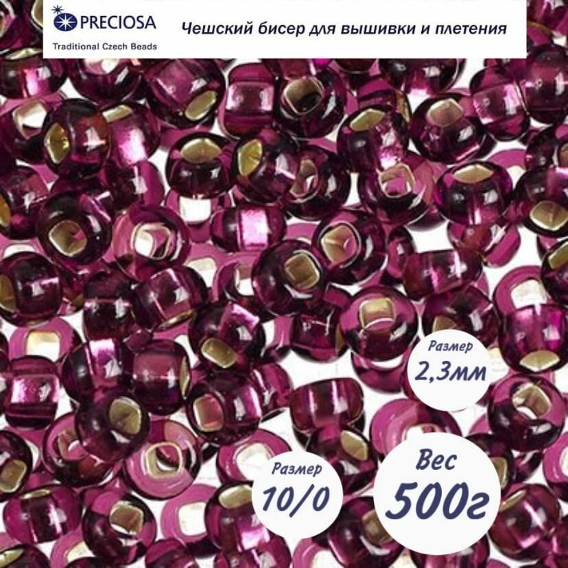 Чешский бисер Preciosa с квадратной серединкой 33129/27060/10 500г