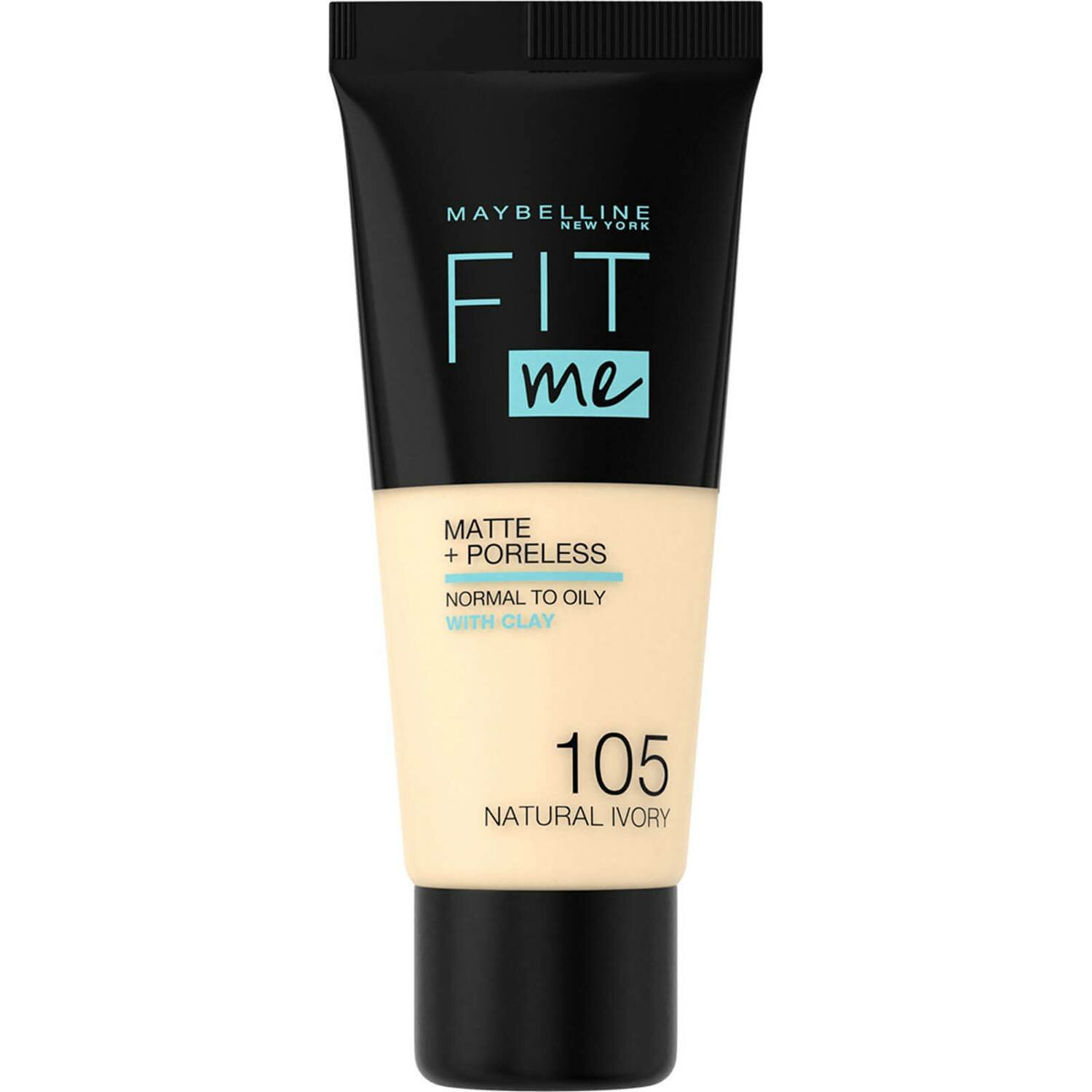 Матирующий тональный крем Maybelline Fit Me! для сужения пор тон 105 Natural Ivory