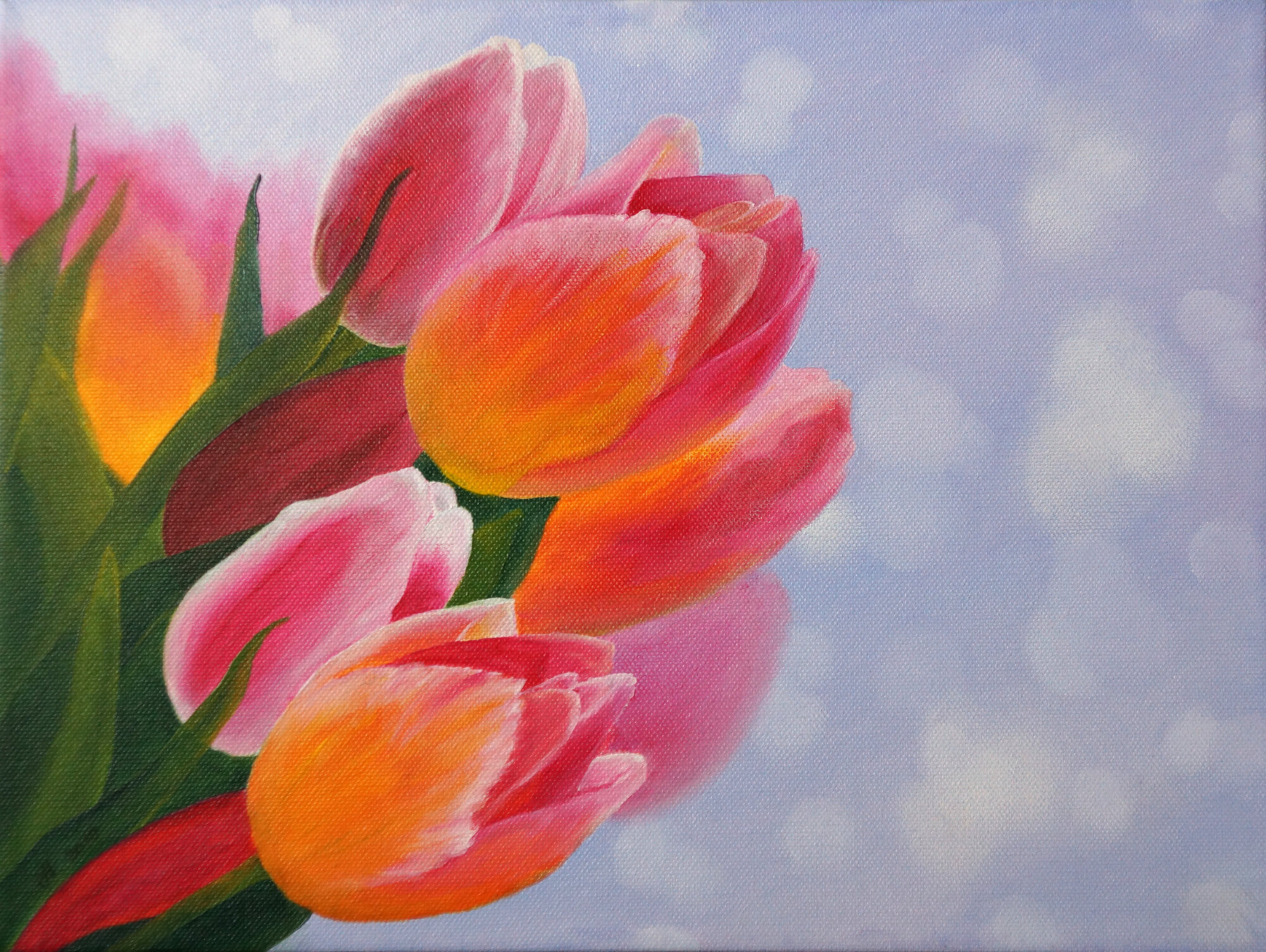 Тюльпаны • Интерьерная картина маслом ручной работы • Весенние цветы