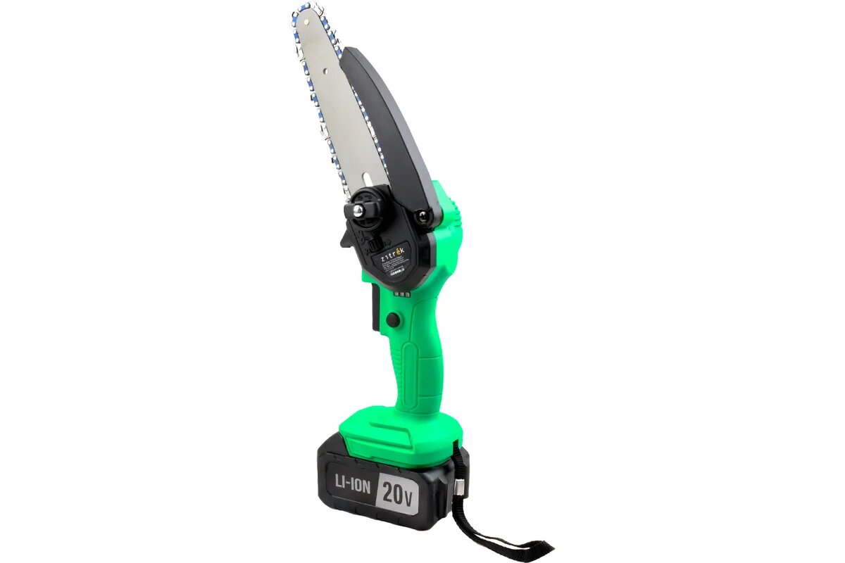 Zitrek Пила цепная аккумуляторная GreenSaw 20 Extra power (20В, 4,0 Ач Li-ion аккум. 1шт, 2,0 Ач Li-ion аккум. 1шт, ЗУ) 082-1851