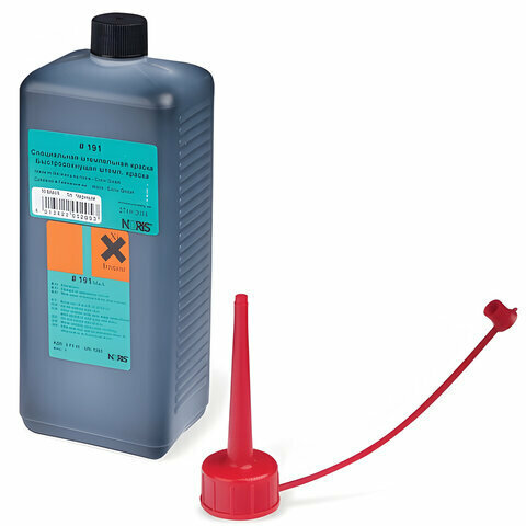 Краска штемпельная NORIS, черная, 1 л (универс. для глянц. бумаги, металла, пластмасс и т. д.), 191Еч