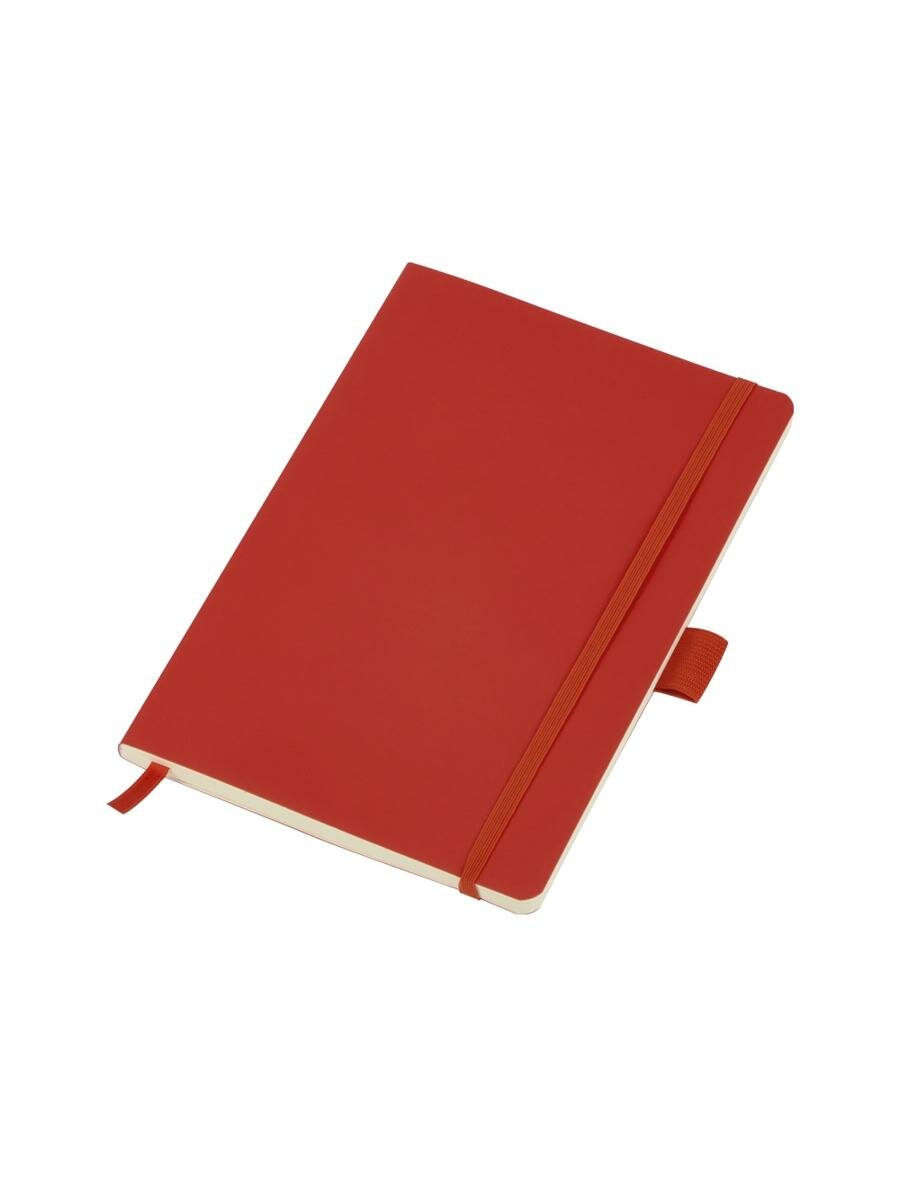 Блокнот А5 в гибкой обложке «Vision 2.0» soft-touch, цвет красный