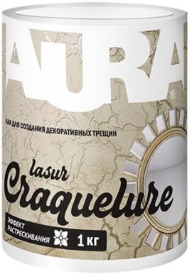Лак для Создания Трещин Aura Dekor Lasur Craquelure 1кг с Эффектом Растрескивания / Аура.