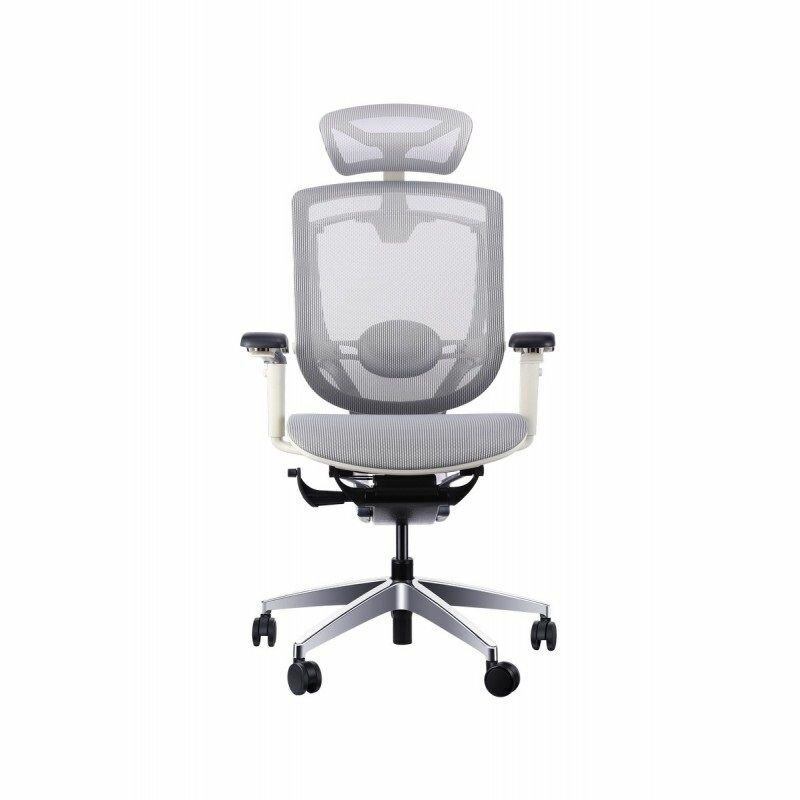 Премиум эргономичное кресло GT Chair Marrit X серый, эргономичное, с подголовником и поясничной поддержкой