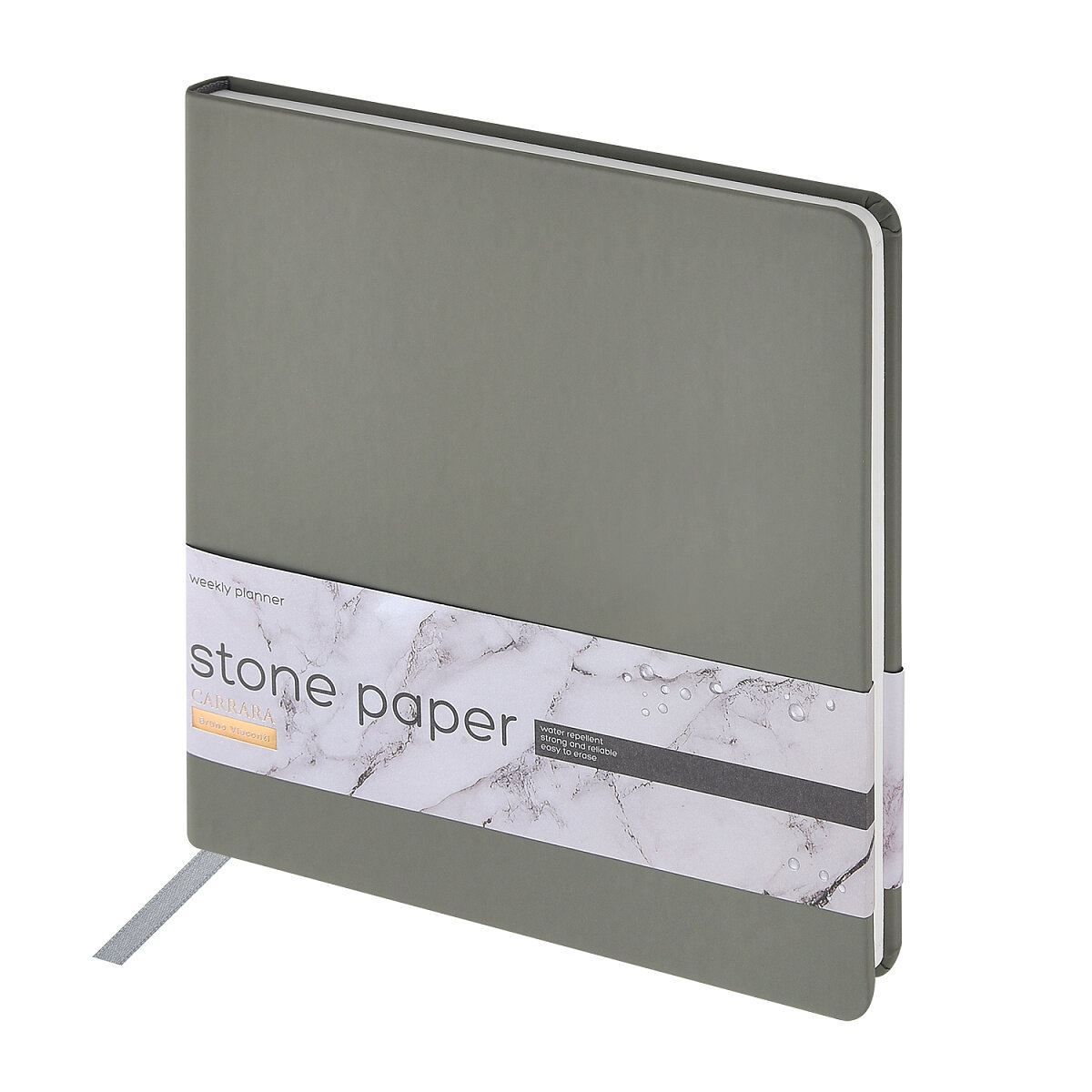 Еженедельник недатированный А5+ Bruno Visconti "CARRARA" (серый)