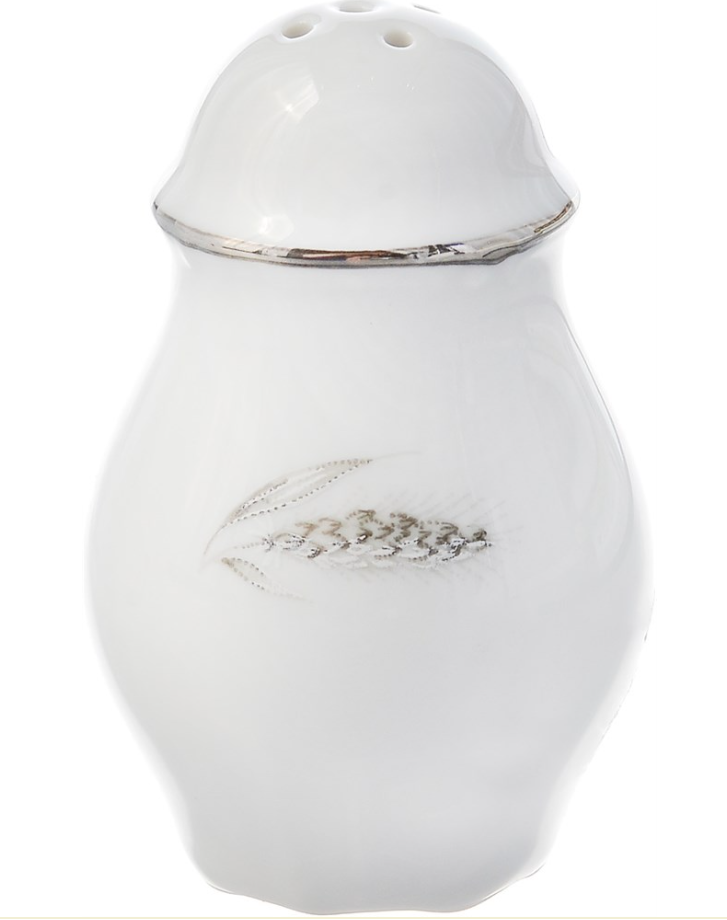 Солонка Constance декор "Серебряные колосья отводка платина"