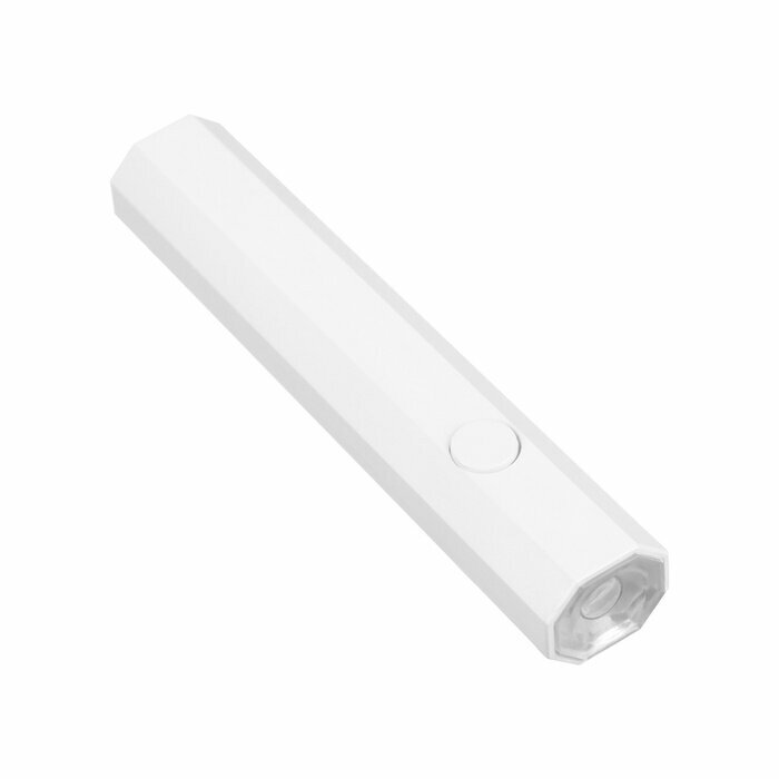 Лампа для маникюра LUF-08, UV/LED, 1 диод, 3 Вт, от батареек, белая