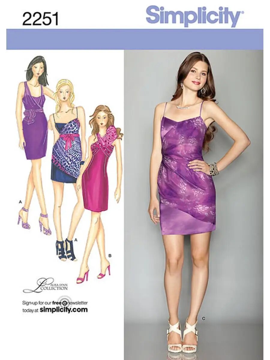 Выкройка Simplicity Праздничное платье