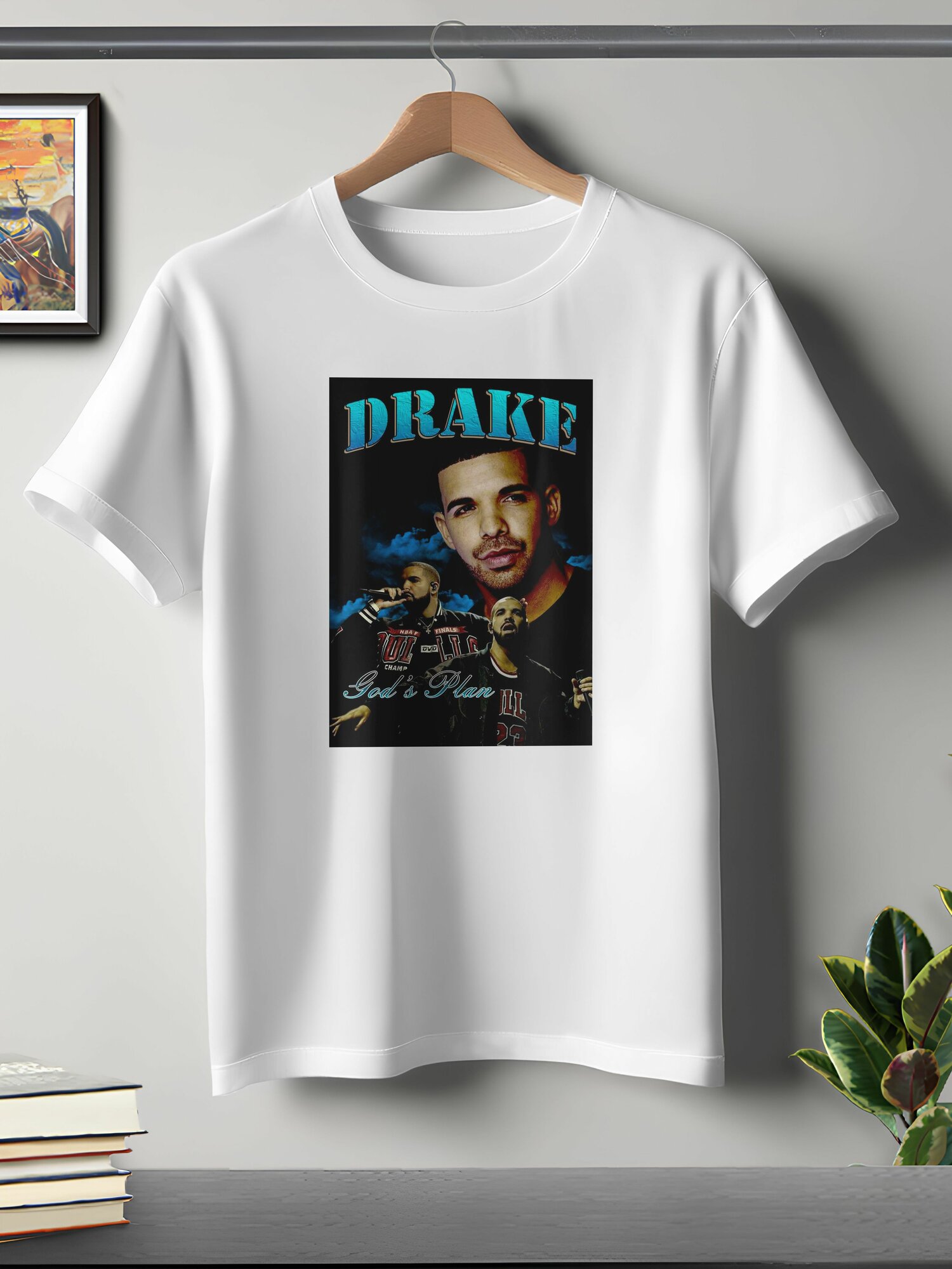 Футболка ONEQ унисекс 68-70 (6XL) размер с принтом Drake, белая