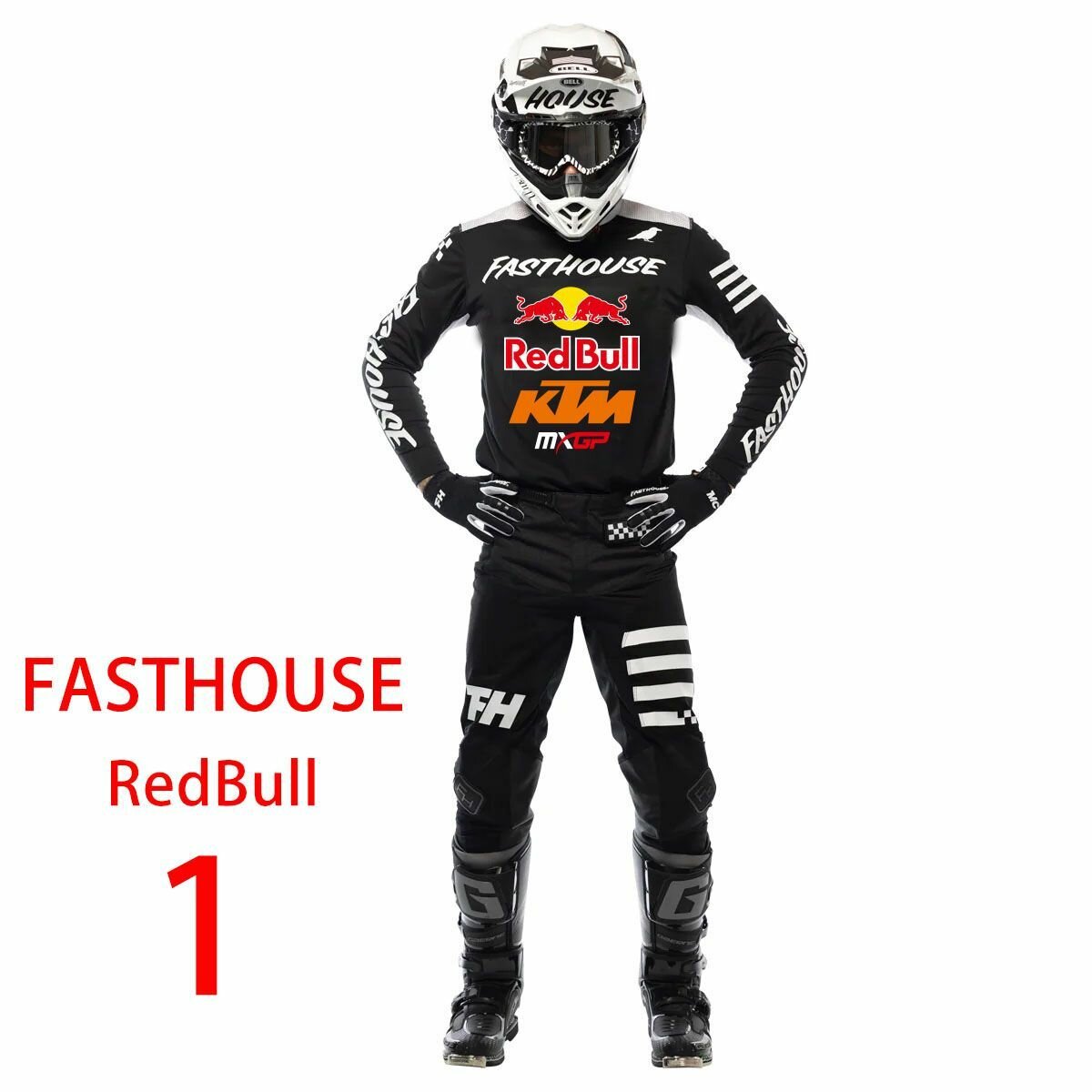 Новый 2023 Fasthous Red Bul эндуро комплект снаряжения для мотокросса mx трикотажные штаны мотоциклетная одежда mtb carracing костюм Off Road