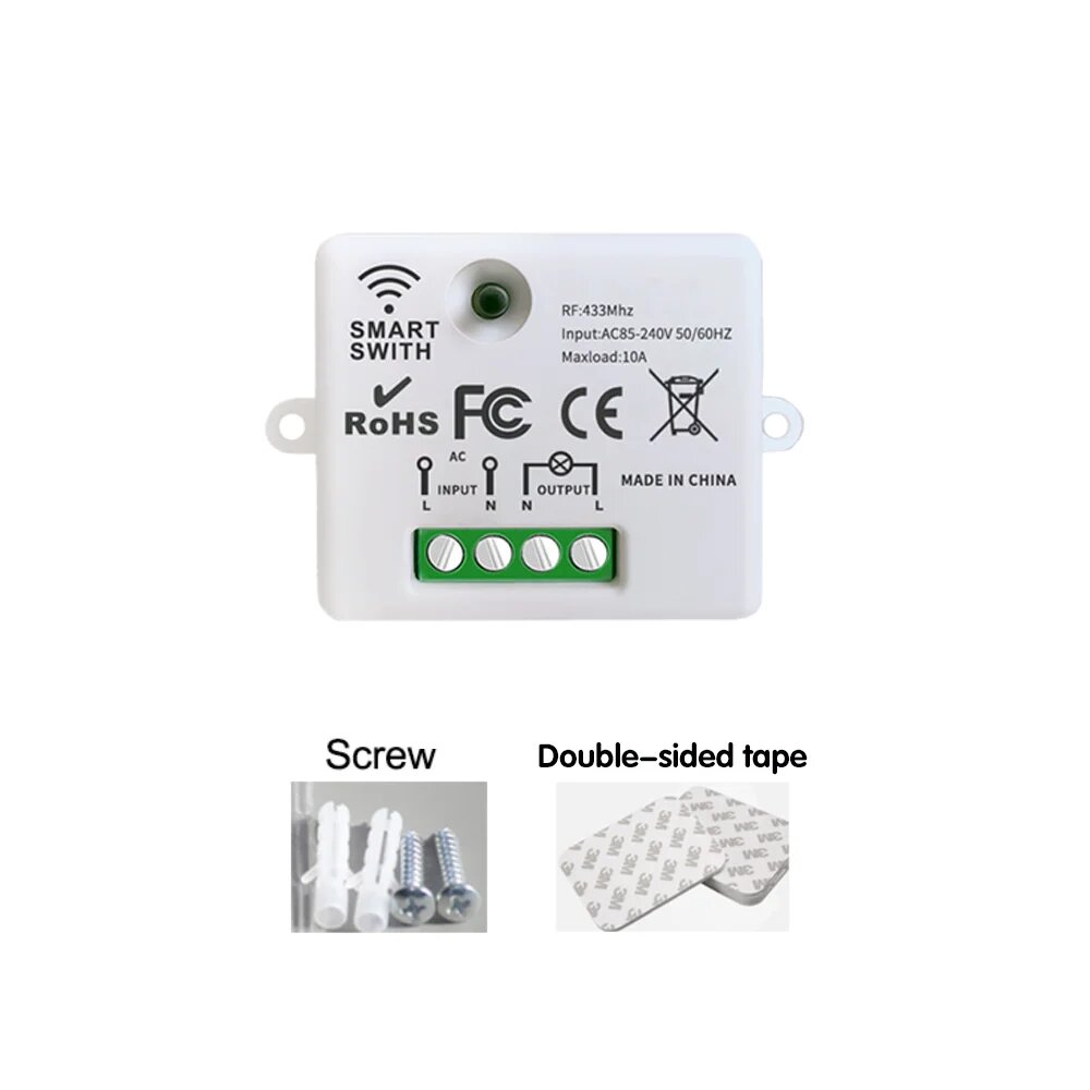 Smart Switch RF 433MHz, Rated 35A, Color: 1RC