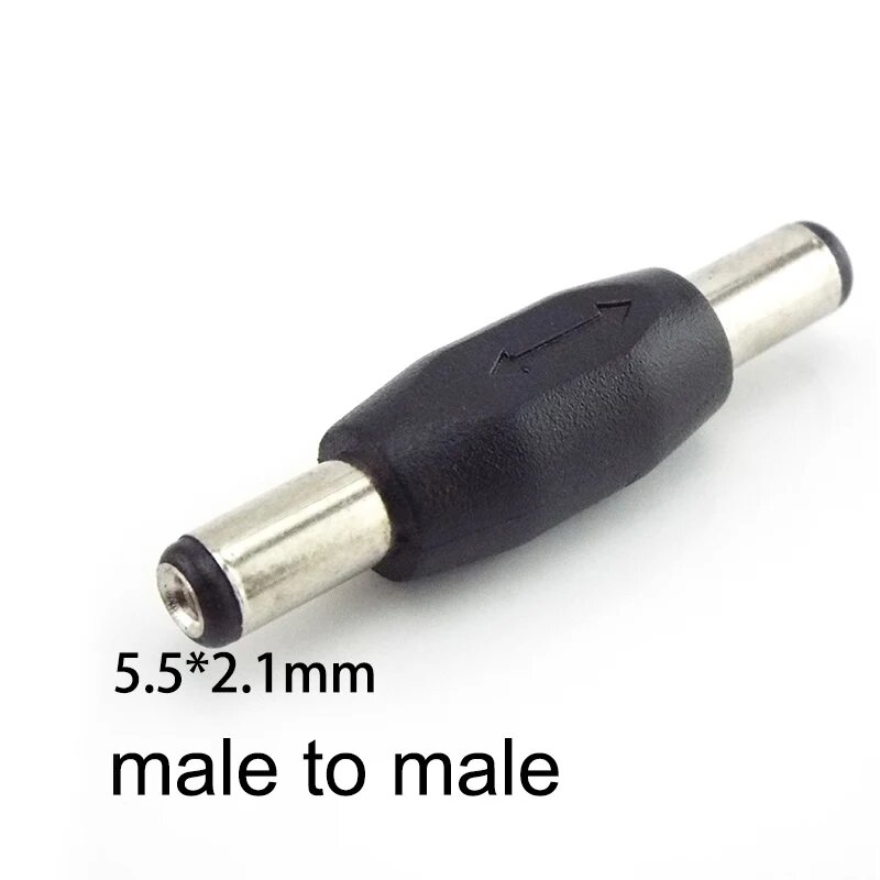 Разъем питания 5.5*2.1 мм, male to male, 5шт, type 5