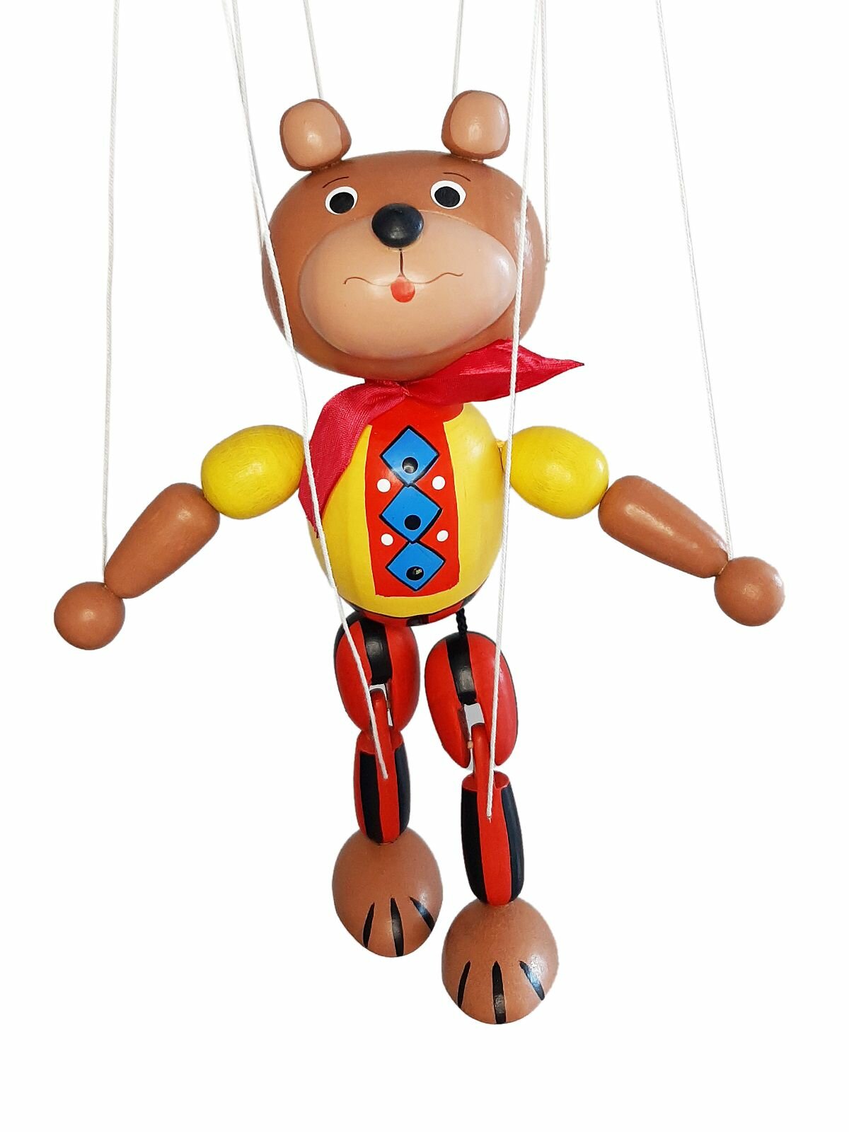 Медведь Марионетка кукла деревянная на веревочках