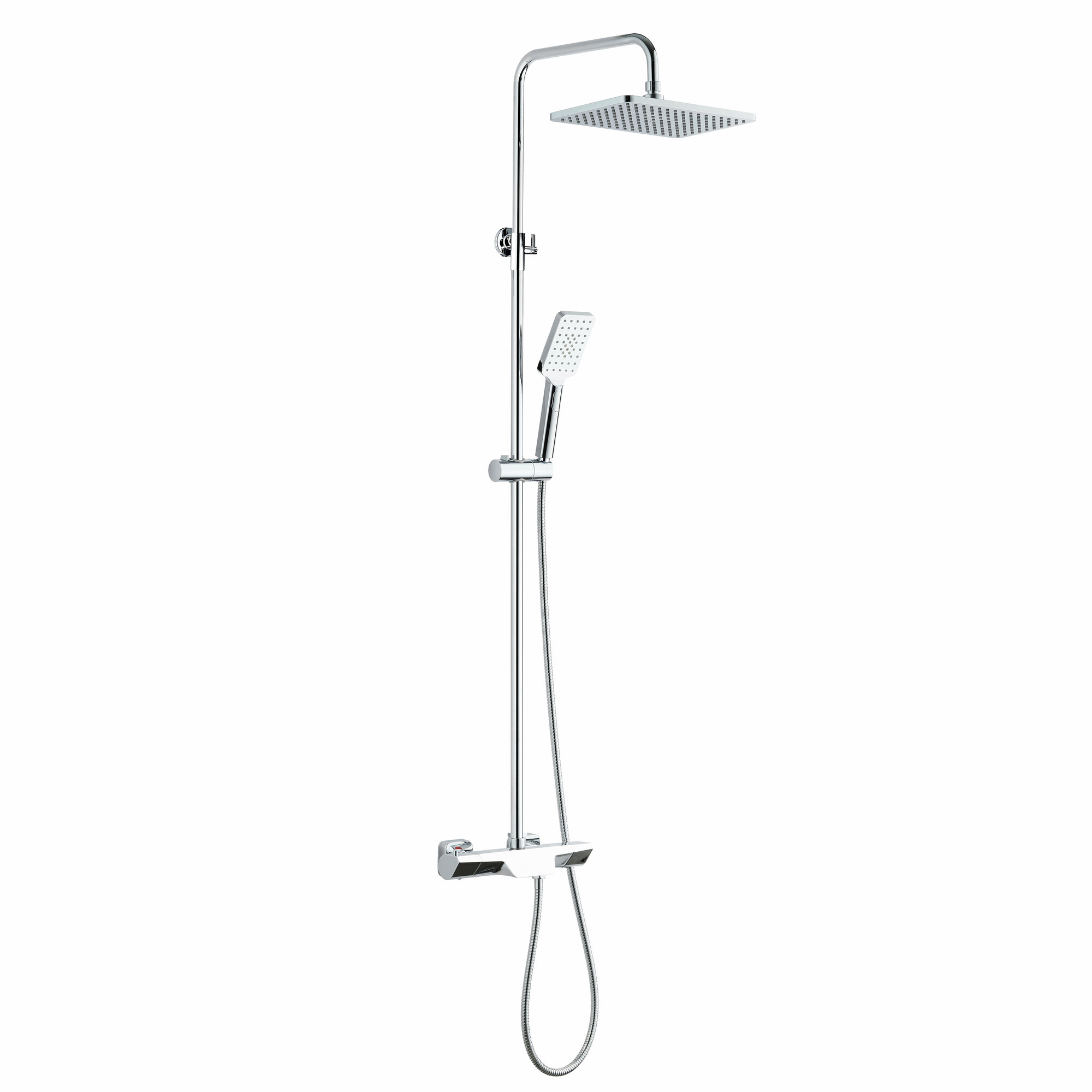 Душевая стойка с термостатом тропическим душем и смесителем с изливом BOND B03-9400