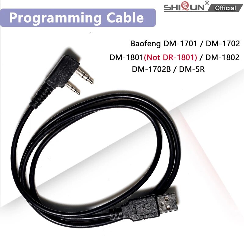 USB-кабель для программирования Baofeng DM 1701, откройте GD77 Tier I & II DMR для BF DM-1801 Walkie Talkie