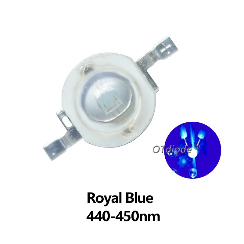 OTdiode 1W 3W 5W LED Chip лампы Royal Blue 445nm, 3W-50pcs