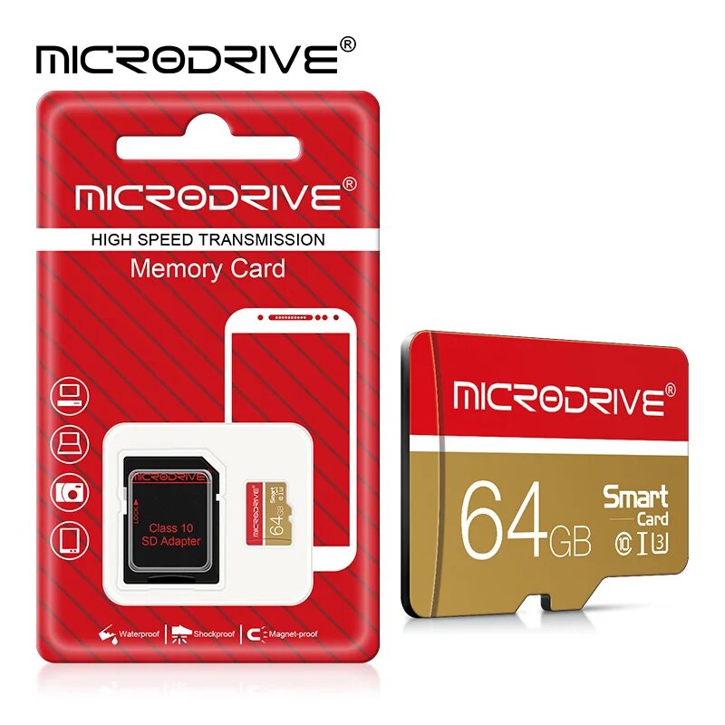 MicroDrive 64GB microSD Class 10 карта памяти