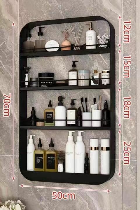 Стеллаж для хранения столов в ванной без перфорации настенное многослойное хранилище бытовой косметики над унитазом