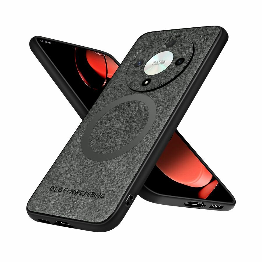 Кожаный чехол для телефона Honor X50 /Honor X9B/Magic 6 Lite (Хонор Икс50 / Хонор Икс9B ), модный, легкий, устойчивый к падениям, прочный, простой
