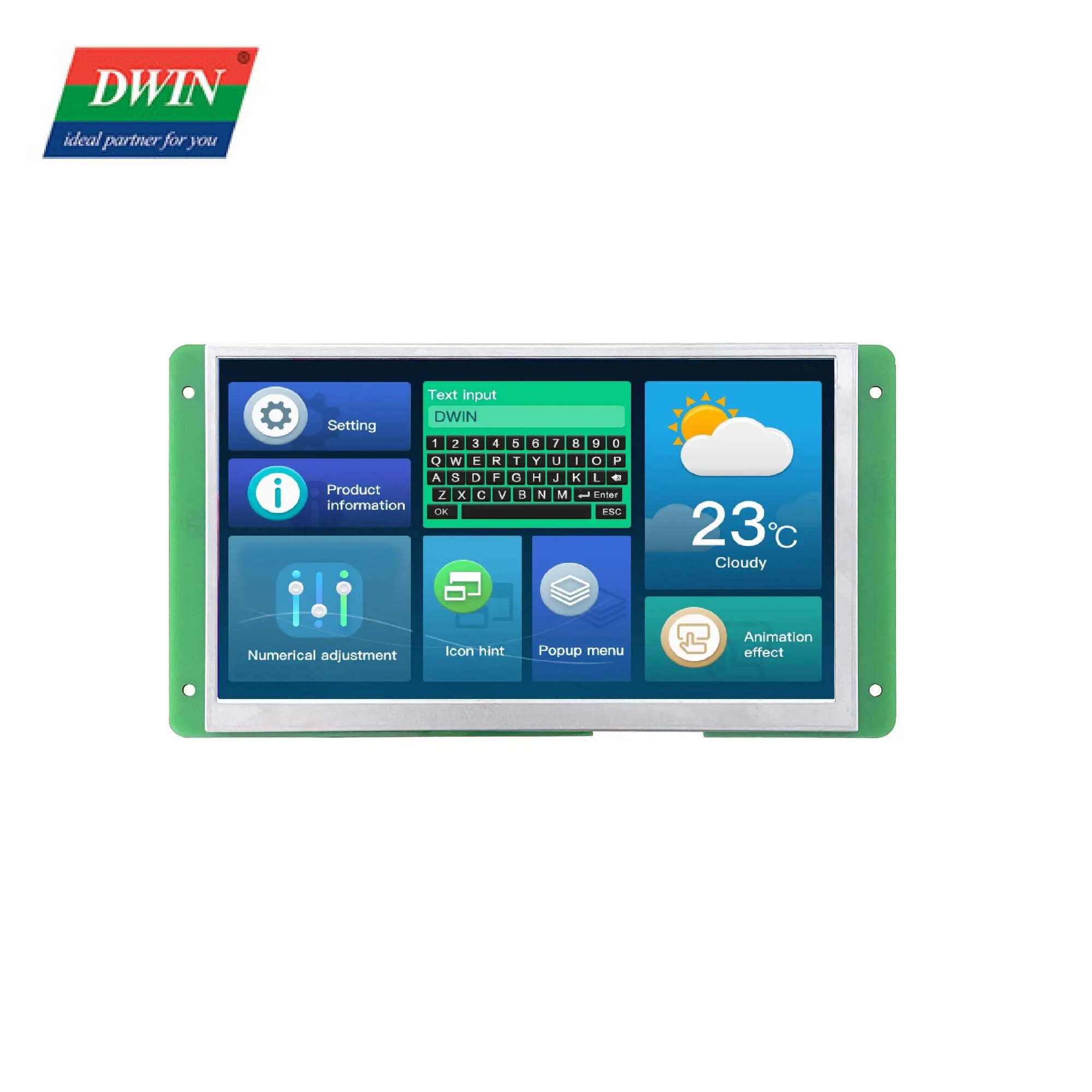 DWIN 7" сенсорный дисплей, Цвет: No TP