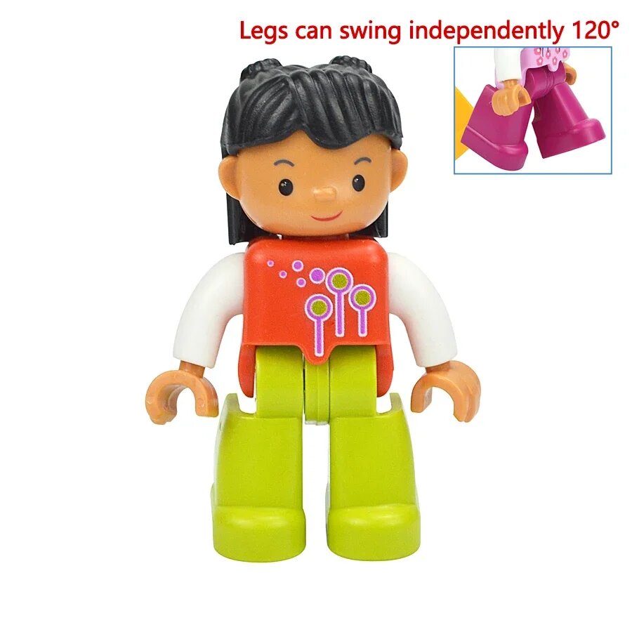 Фигурка Duplo Ball Head Girls, большая строительная деталь