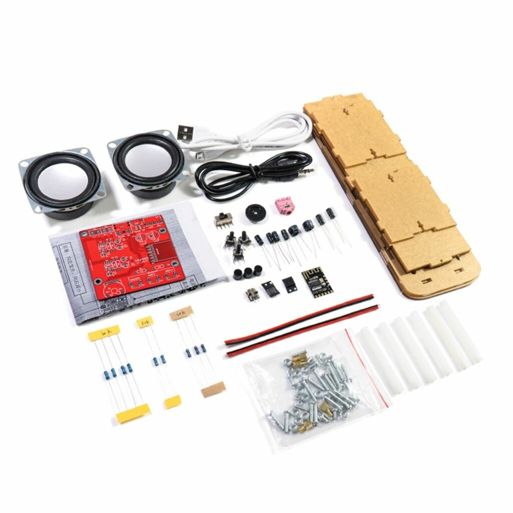 Колонки, Набор DIY для Bluetooth-колонки, плата усилителя с корпусом, 1 комплект