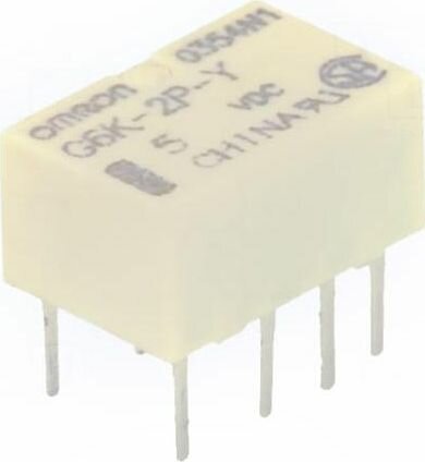Реле OMRON G6K-2P-Y DC5 электромагнитное, субминиатюрное, DPDT, Uкат, 1 шт