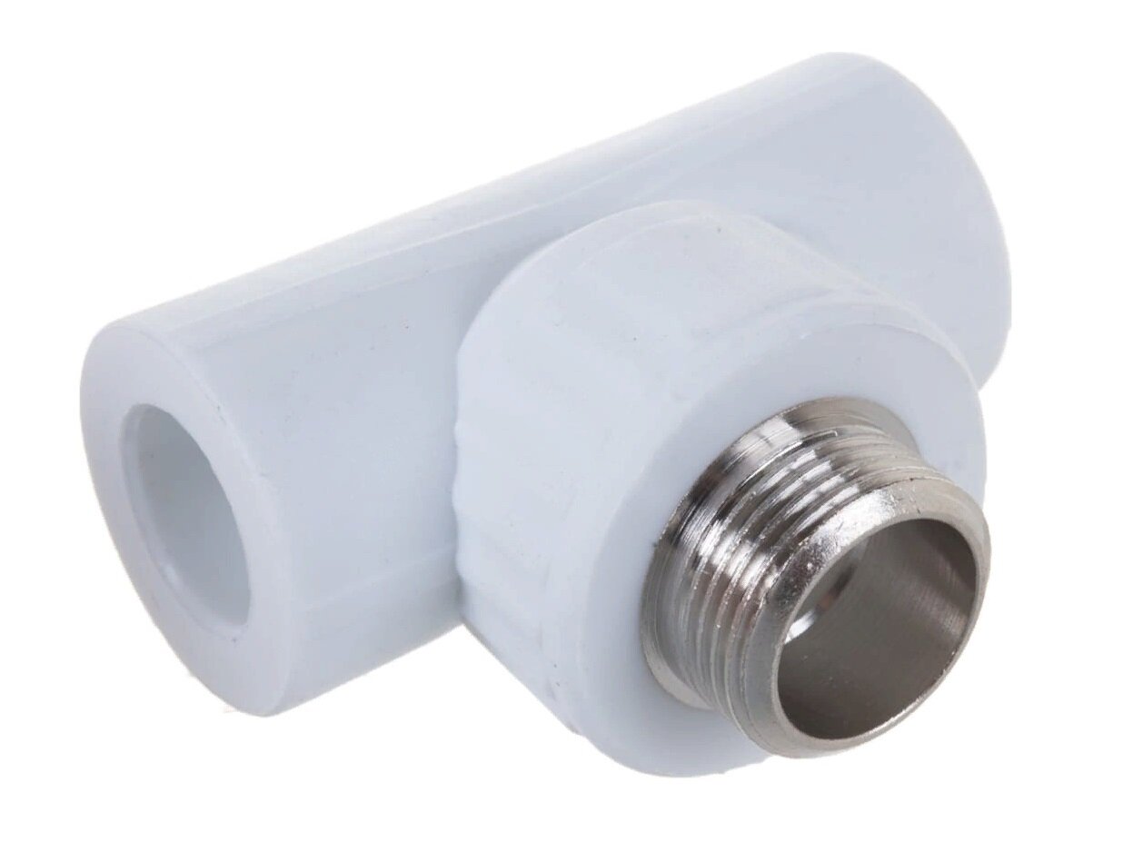 Полипропилен PRO-AQUA тройник д-25/25 штуцер 1/2 PA25012P ЛОТ 10 шт