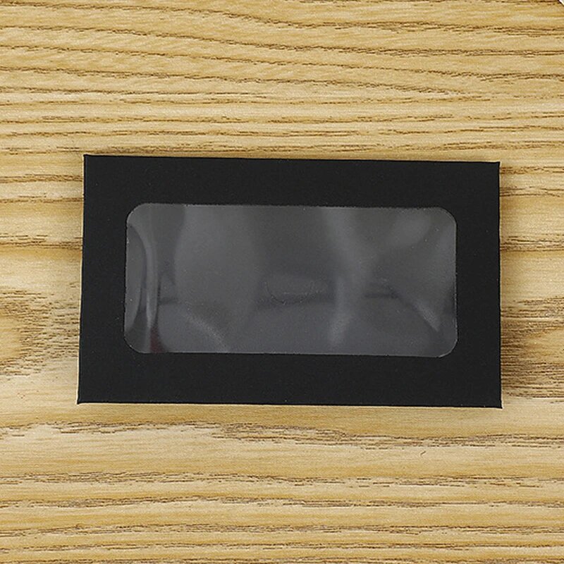 Мини конверты из крафтовой бумаги KAZUO Черный, 50pcs 10x6cm A