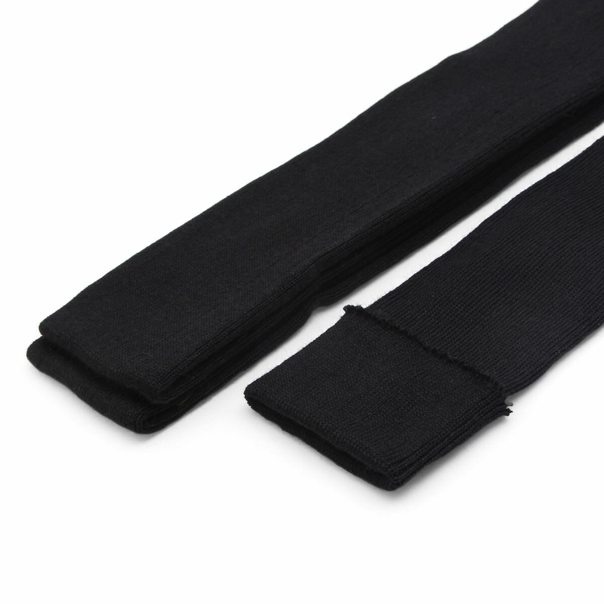 Манжет (рукав) тонкий (30% шерсть, 70% акрил), 14 кл, 1*1, 7см*3м (004 черный)