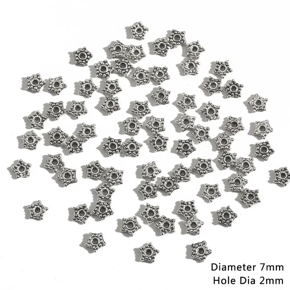 Бусины-разделители для бижутерии, серебристые, Celadon, 30-200 шт 50pcs