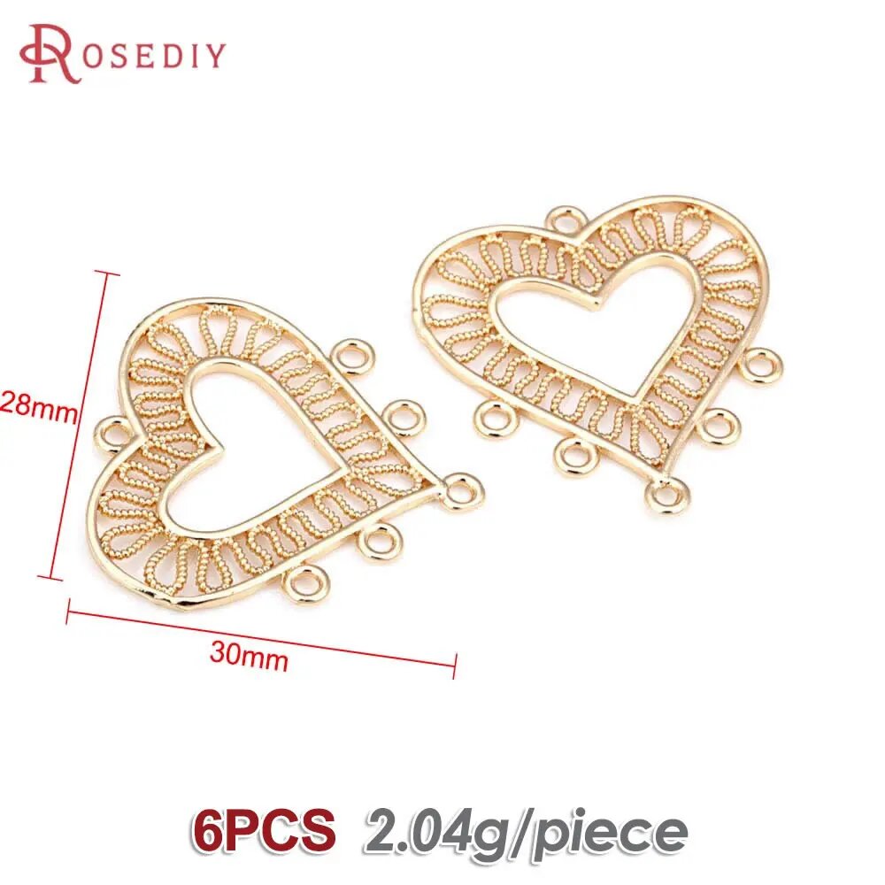 Подвески для сережек из латуни Rosediy золотого цвета