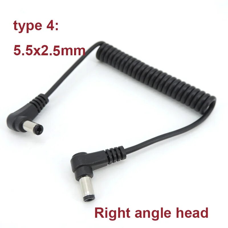 QvvCev удлинитель кабеля питания DC 5,5x2,1 мм / 5,5x2,5 мм черный 100 см Type 4