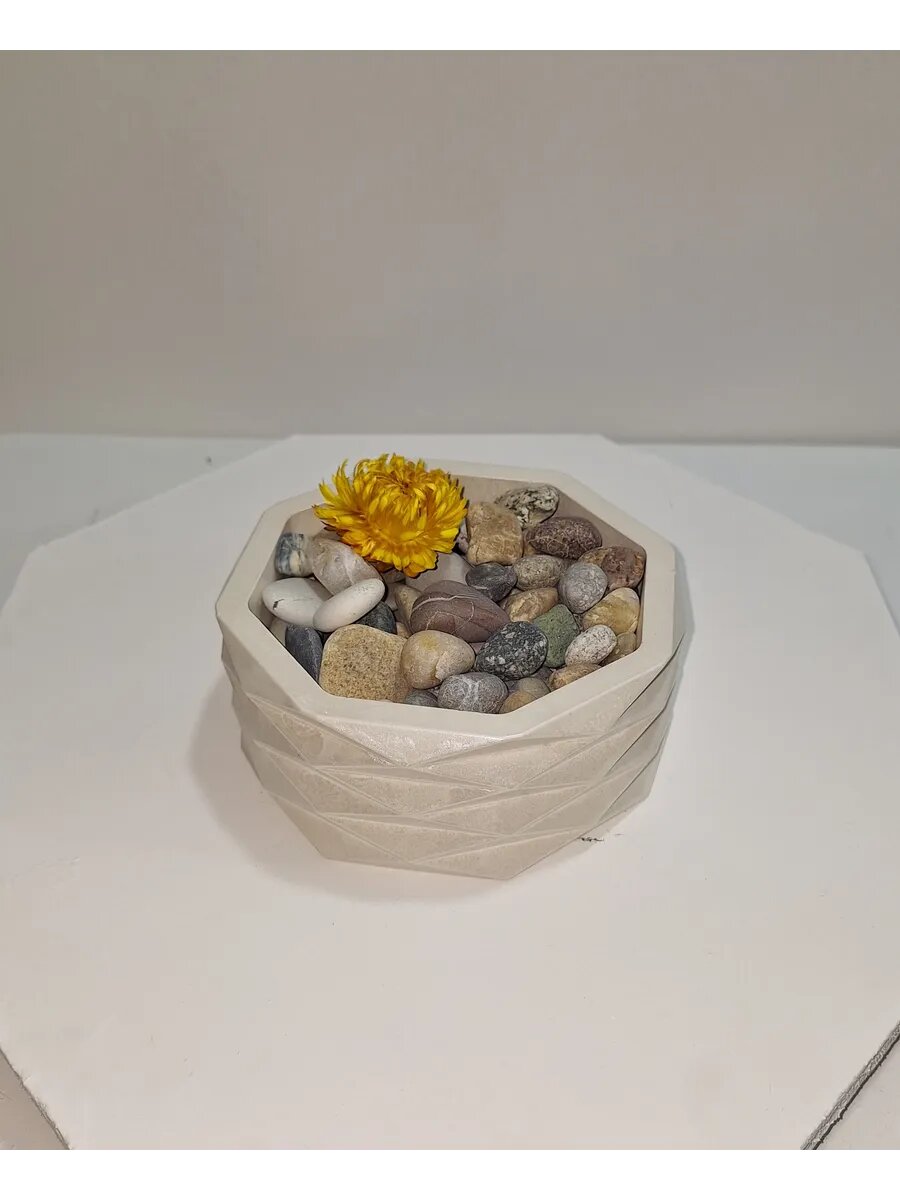 Конфетница гипсовая перламутровая