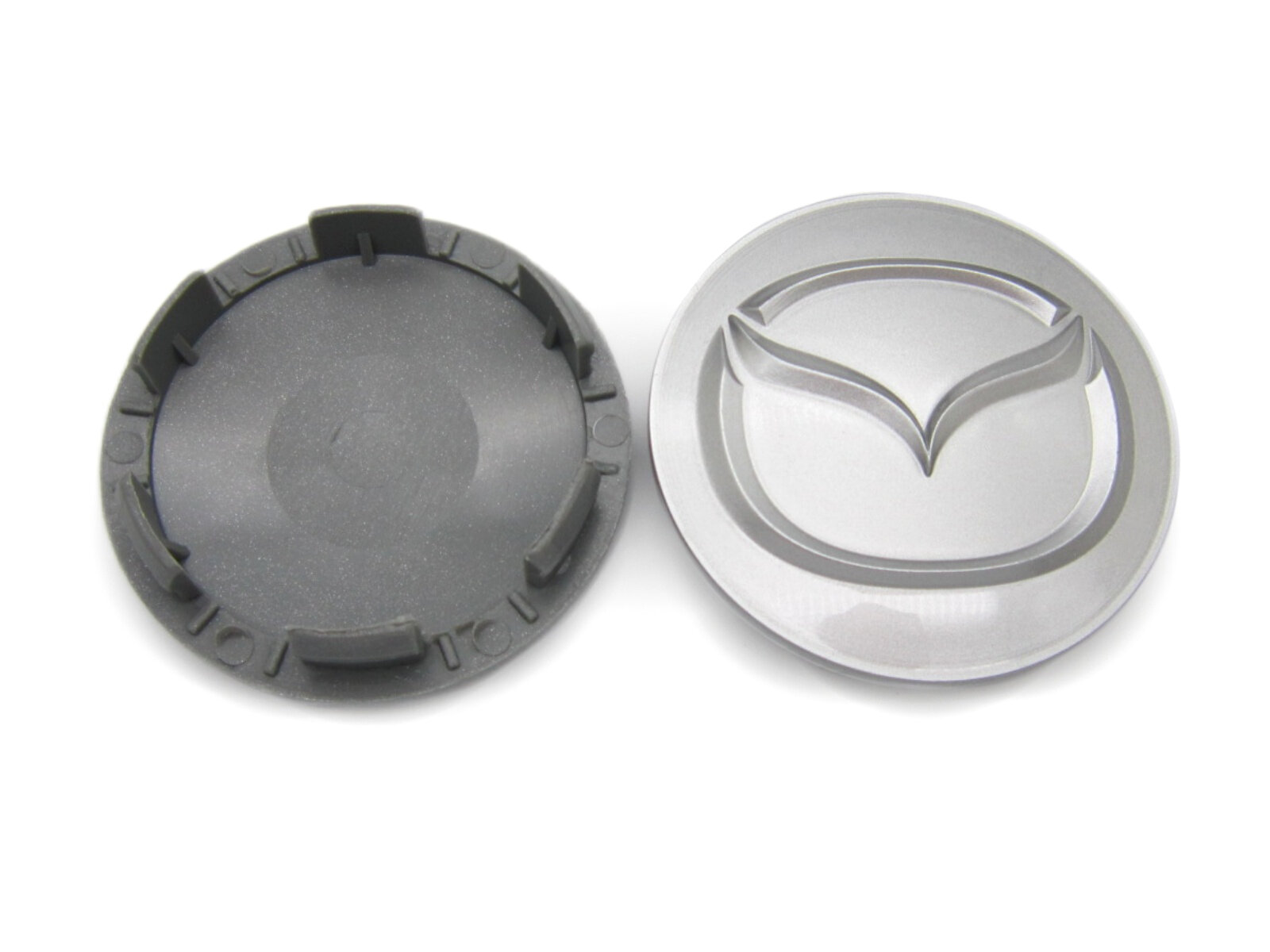 Колпачок, заглушка для литого диска КиК Мазда серебристый 62/55/10, 1 шт.