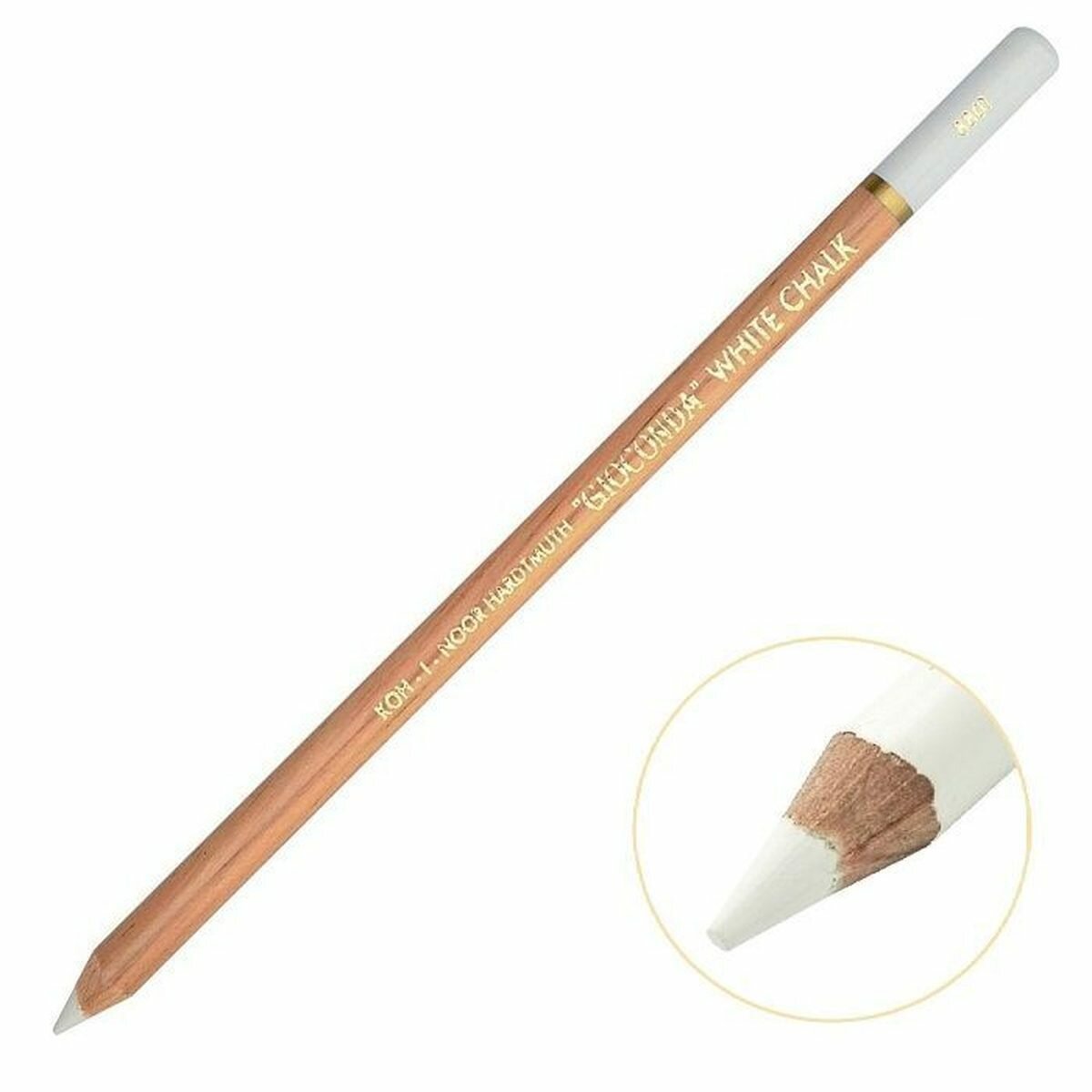 Карандаш меловой художественный Koh-I-Noor Gioconda, белый (8801001001KS), 12шт.