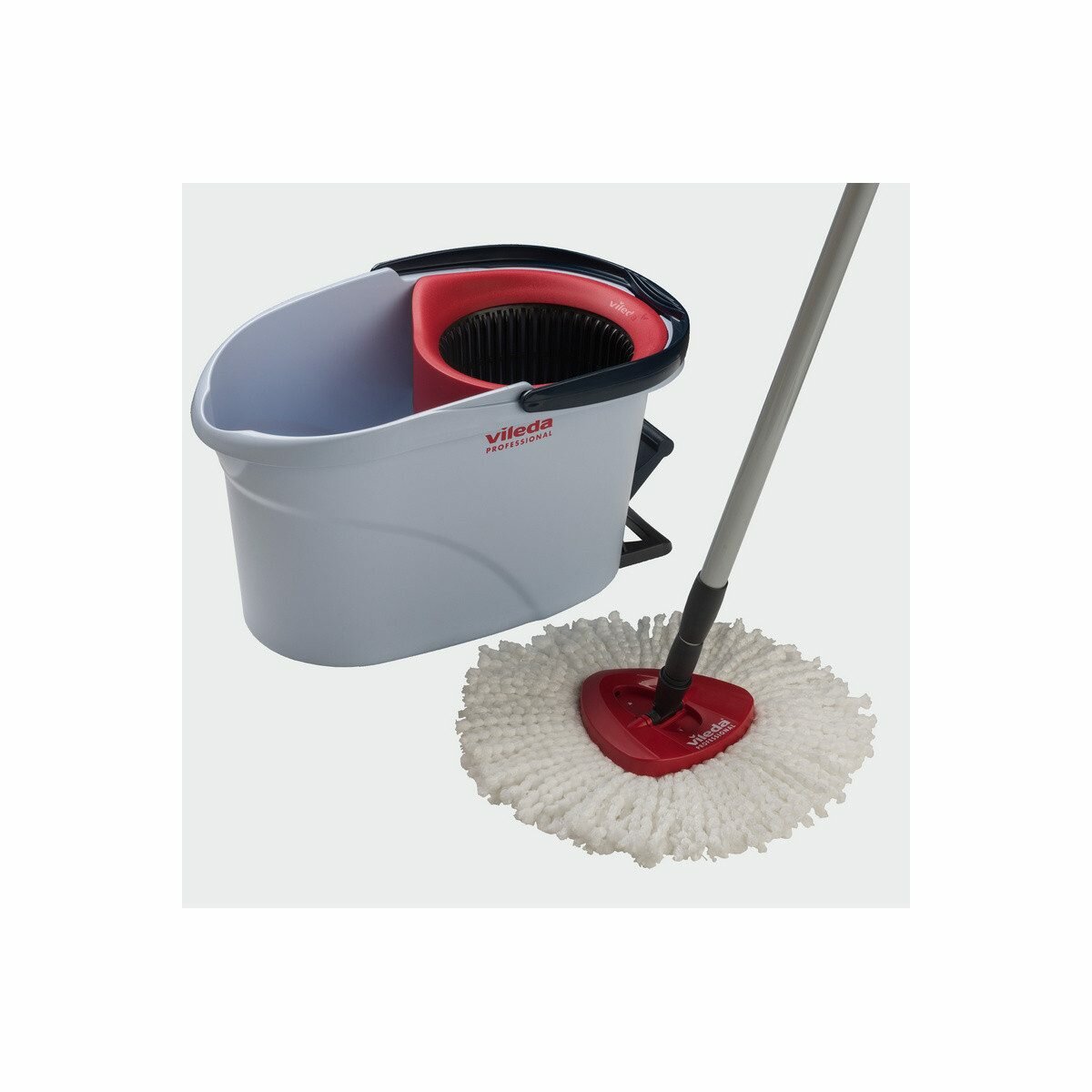 Набор для уборки Vileda "УльтраСпин Мини", красный (ведро с отжимом, швабра с телескопической ручкой) (158011)
