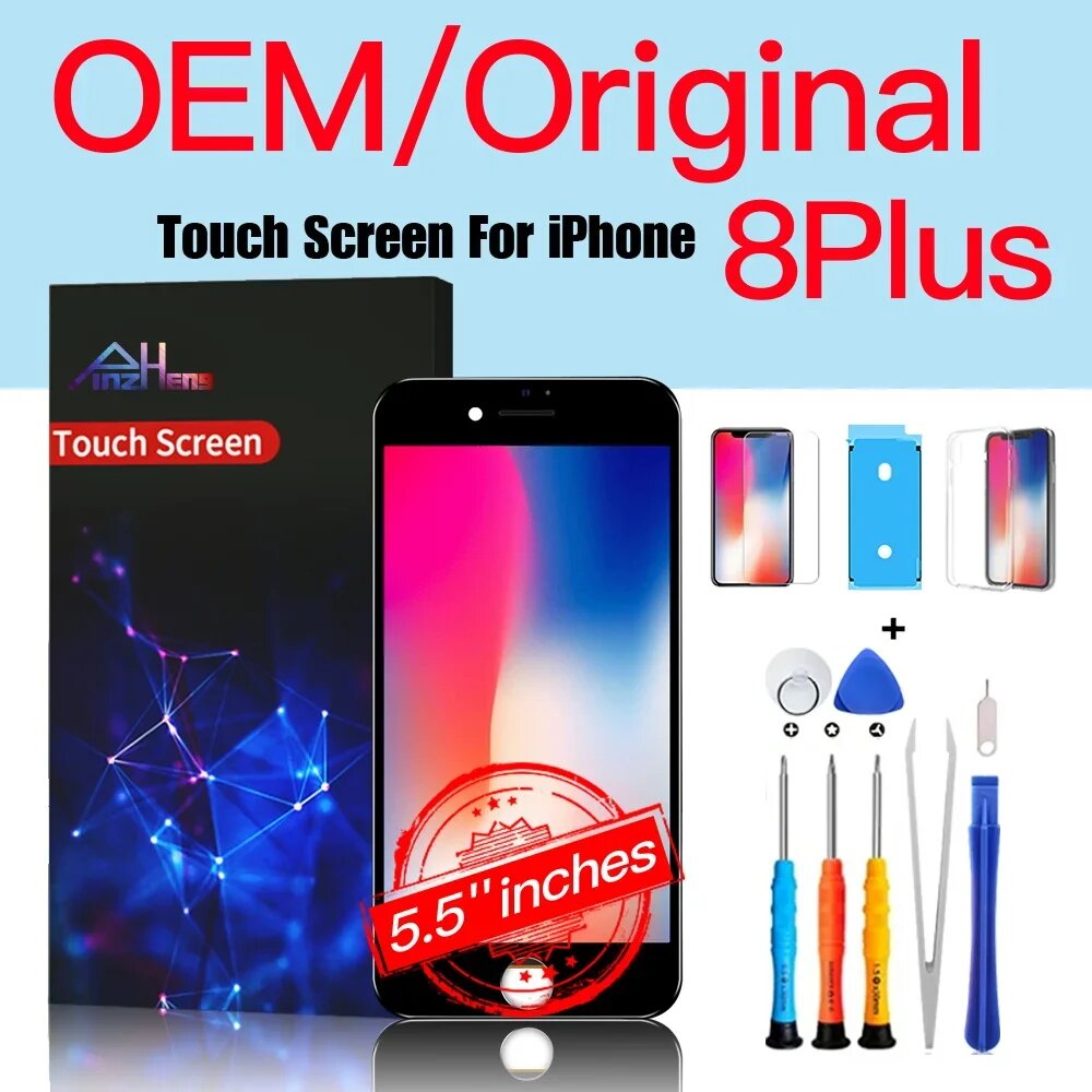 PINZHNEG Высококачественный INCELL ЖК-дисплей OEM для iPhone 8 PLUS 6, дисплей 7 Plus 6S SE 2020, сменный экран, гарантия 10 лет Black i8Plus OEM