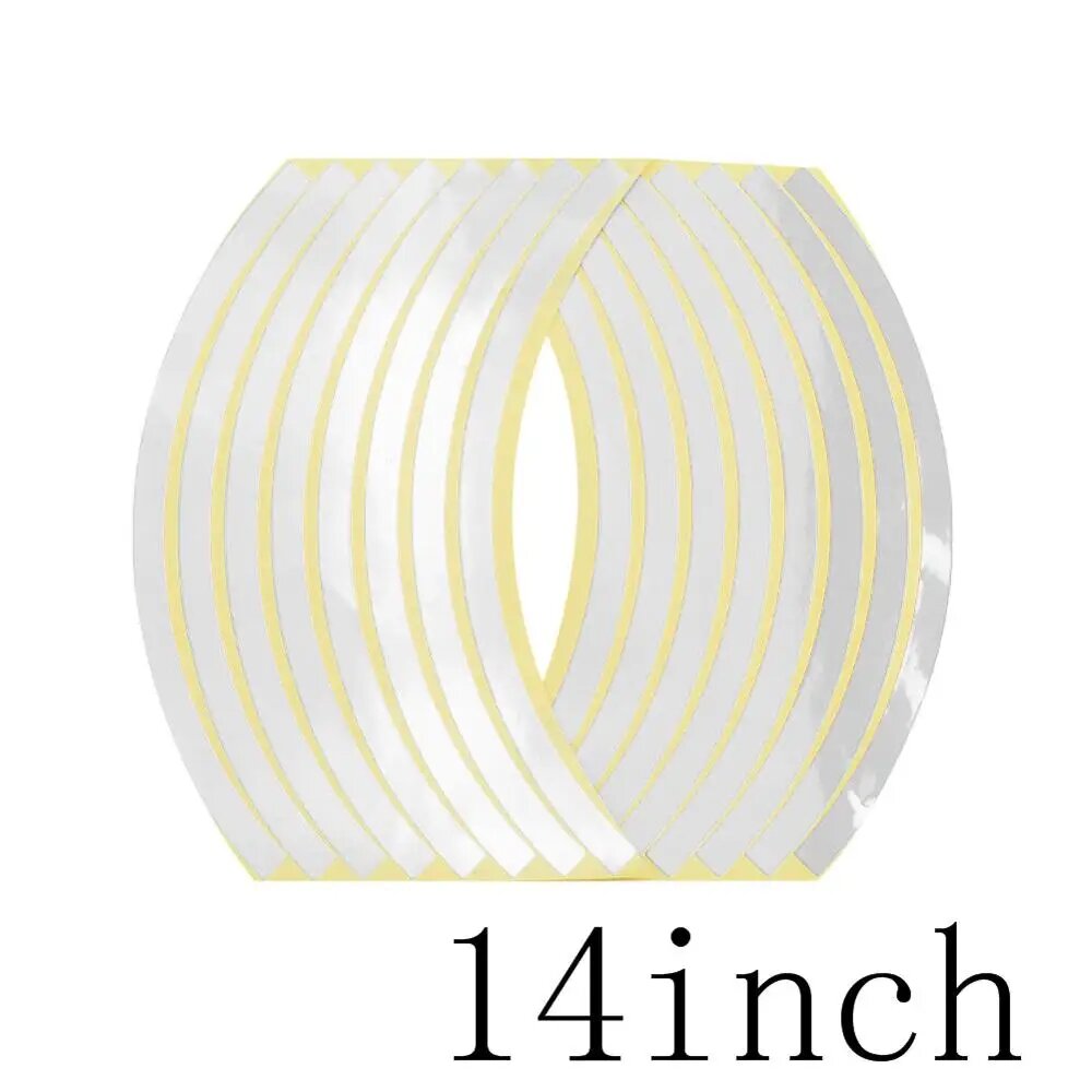 16 шт. 10/12/14 дюймов универсальный обод колеса мотоцикла светоотражающие наклейки мото велосипедная наклейка