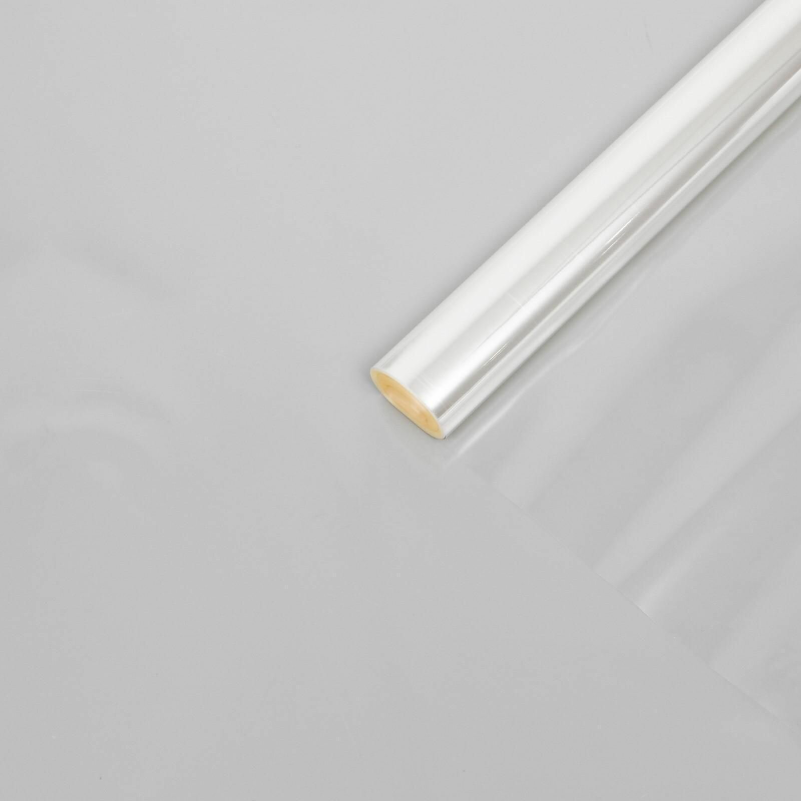 Плёнка для цветов прозрачная 0.6х18.6 м, 400 г, 40 мкм