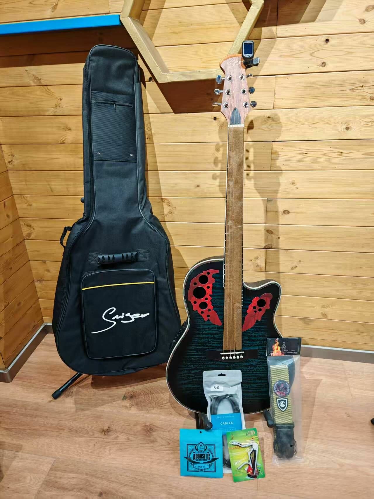 Гитара полуакустическая Smiger 4160-EQ 39" матовый Carved Soundhole