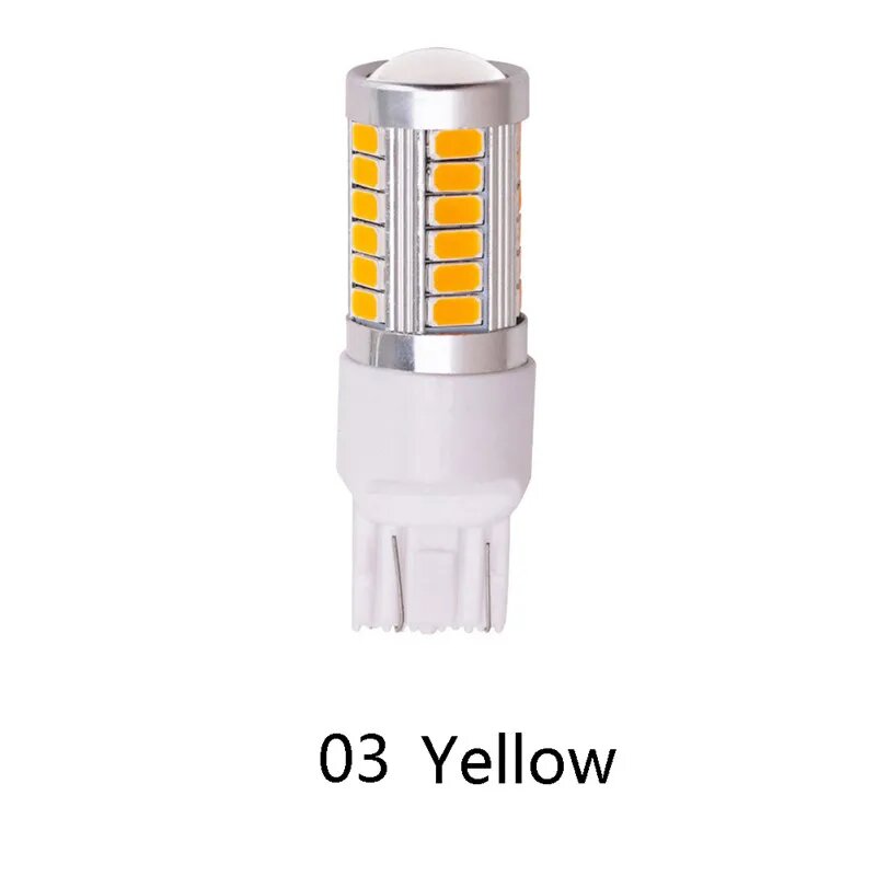Светодиодная лампа T20 7443, 33 SMD, Желтый