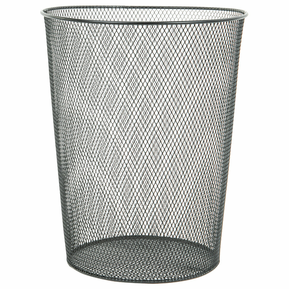 Корзина для бумаг, 9 л, металлическая, черная, BRAUBERG "Germanium", 231958, 231958