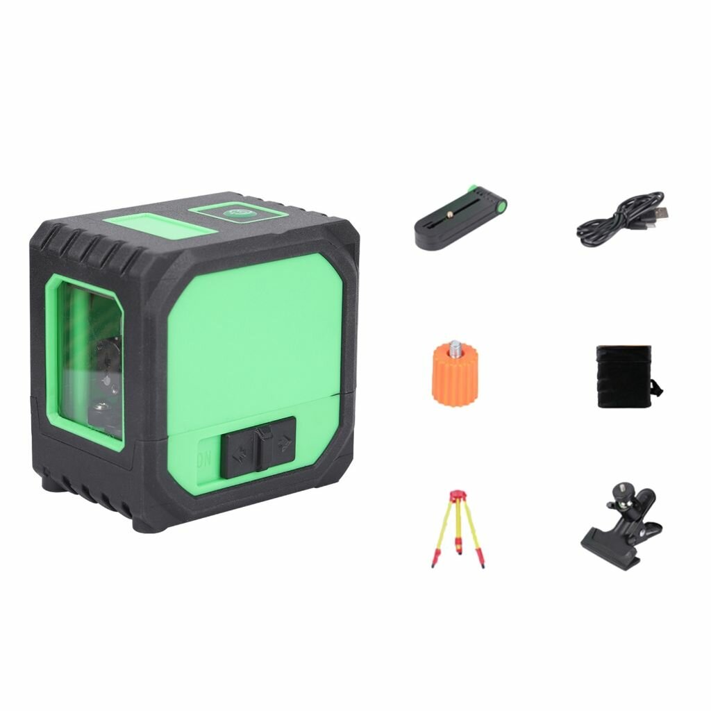 (1PC) Высокоточный бытовой лазерный уровень зеленый свет полный набор (хранение) -
