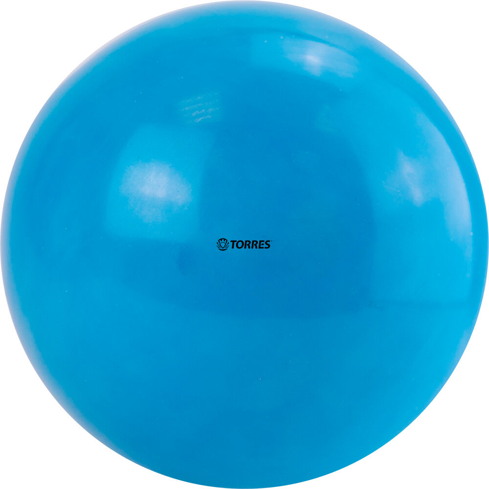 Мяч для художественной гимнастики TORRES AG-19-01, диаметр 19 см, небесный