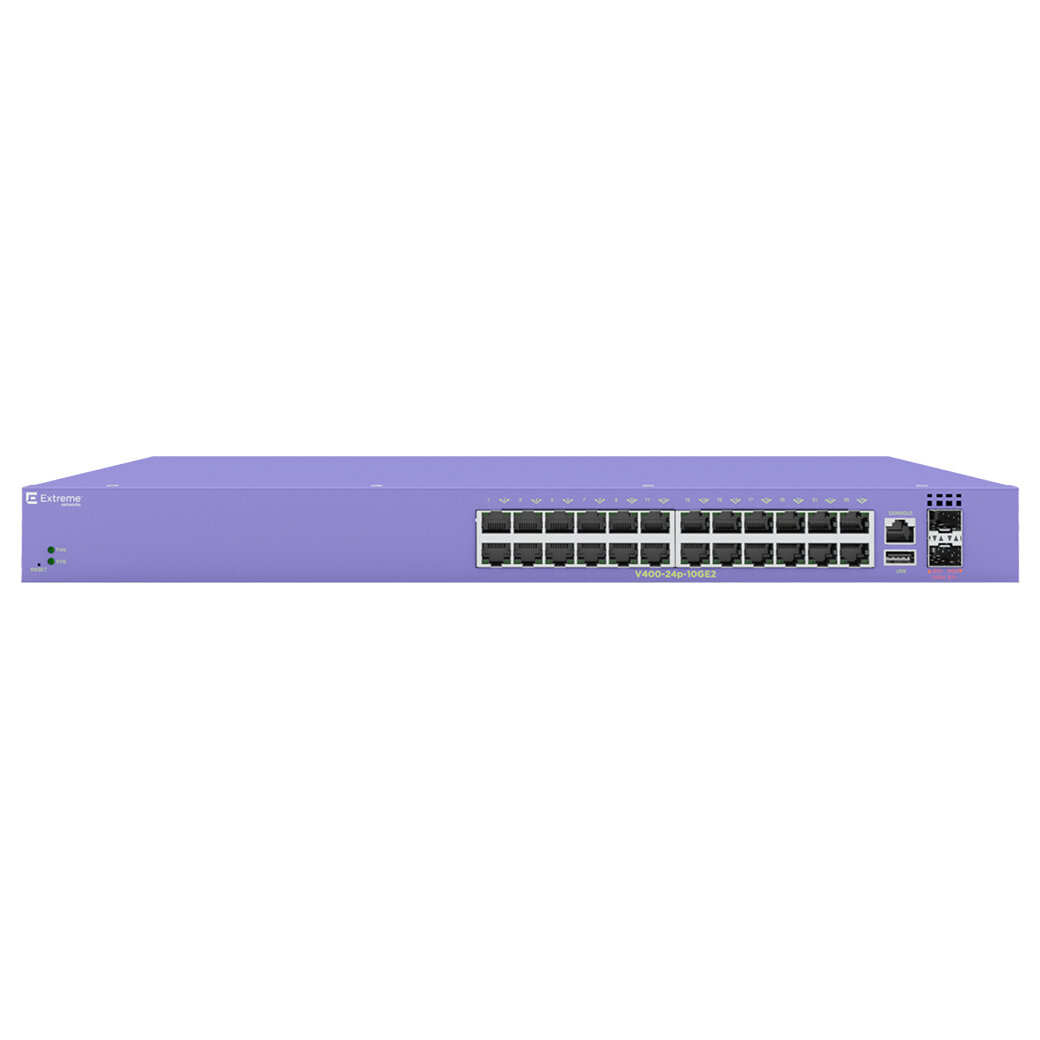 Коммутатор Extreme SFP+V400-24p-10GE2 24х10/100/1000BASE-T PoE+ 2х1000/10GBaseX