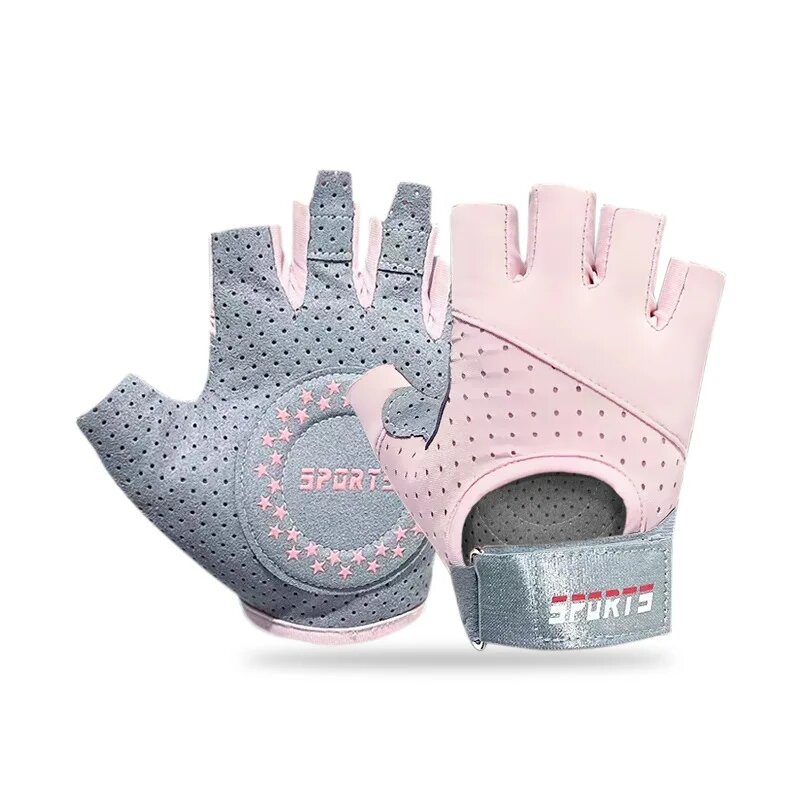 Перчатки для фитнеса, женские спортивные перчатки для йоги, женские тренировочные Розовый, L, pink