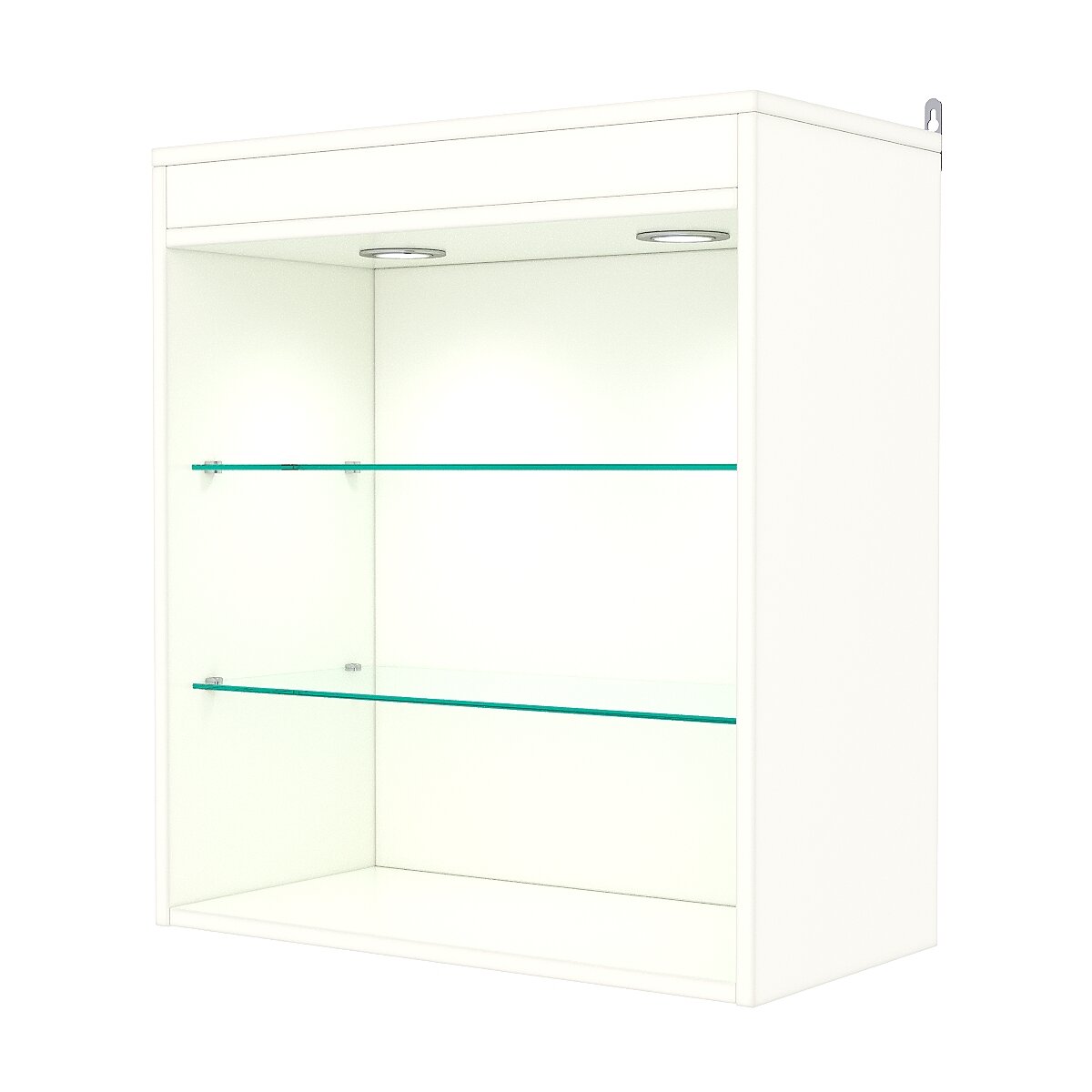 Витрина настенная №1-3ГГ с подсветкой, Белый. Производитель товара - компания Westcom.